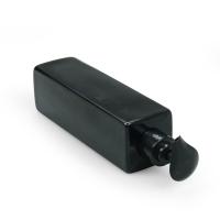 China 120ml 240ml PET Cosmetic Bottle Black Square Plastic 4oz 6oz for sale