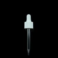 China 20/410 Dispensing Plastic Bottle Cap Nitrile Dropper White Dropper Caps For Essential Oil for sale