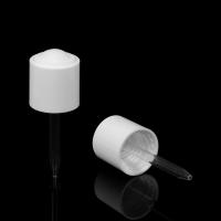 China 20/410 Dispensing Plastic Bottle Cap Nitrile Dropper White Dropper Caps For Essential Oil for sale