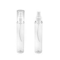 China 106mm Cylinder Flat Pet Bottle Big Cover 100ml Transparent Plastic Bottle for sale