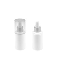 China 106mm Cylinder Flat Pet Bottle Big Cover 100ml Transparent Plastic Bottle for sale