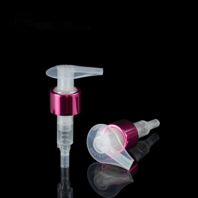 China Aluminium Cover Collar Colorful Collar ROSE GOLD Collar  24-410 28-410 Liquid Hand Wash  Lotion Pump PP Plastic Pump for sale