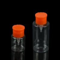 China 3.3oz 100ml PET Cosmetic Bottle Nail Polish Remover Bottle With Polish Remover Pump for sale