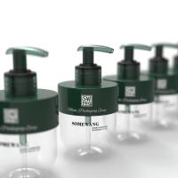 China 200ml 250ml 300ml PET Plastic Jars 28mm Plastic Lotion Jars With Pumps for sale