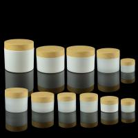 China 10g 20g 30g PP Cream Jar Packaging OEM Eye Cream Lid Bamboo Cosmetic Containers for sale