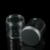 China 250g Screw Cap Plastic PET Plastic Jars Cookie Plastic Food Storage Jars With Metal Cap for sale