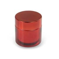 China Luxury 50ml Cosmetic Double Layer PET Plastic Jars UV Plating PET Cosmetic Containers for sale
