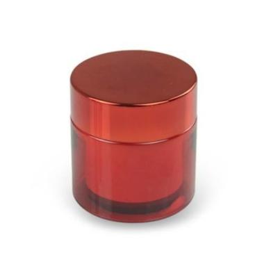 China Luxury 50ml Cosmetic Double Layer PET Plastic Jars UV Plating PET Cosmetic Containers for sale