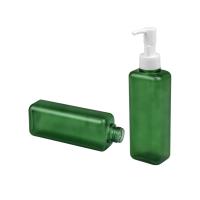 China 150ml 185ml PETG Cosmetic Bottle Square Shape Body Lotion Pump Bottle 24/410 for sale