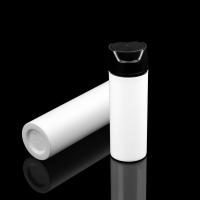China Face Cream Clear Cylinder Round Airless Bottles With Aluminum Finish Treatment Pump for sale