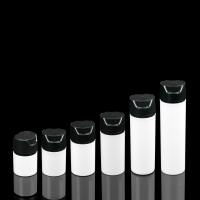 China Face Cream Clear Cylinder Round Airless Bottles With Aluminum Finish Treatment Pump for sale