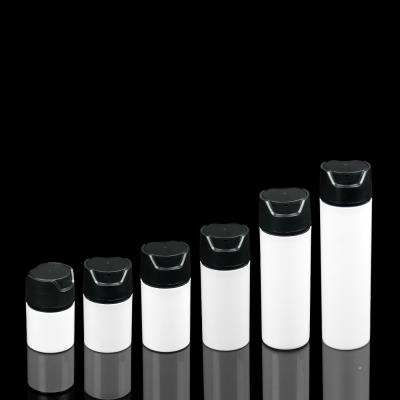 China Face Cream Clear Cylinder Round Airless Bottles With Aluminum Finish Treatment Pump for sale