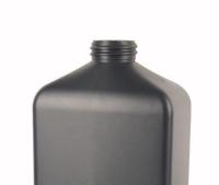 China 950ml 32/410 PE Cosmetic Bottle Flat Square HDPE Skin Care Pump Bottle for sale