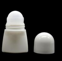China 50g Flat Shape Roll On Deodorant Bottles Containers With PP Roller  60 X 48.5MM for sale