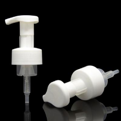 China 40mm Luxury Skin Care Foam Soap Pump Bottle Clear White Cosmetic Container for sale