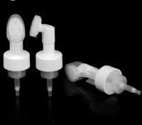 China 43mm Foam Bottle Brush Silicone Face Wash With Brush Facial Cleanser Brush Pump for sale