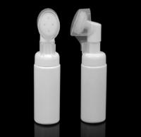 China 43mm Foam Bottle Brush Silicone Face Wash With Brush Facial Cleanser Brush Pump for sale