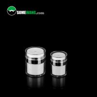 China Luxury Personal Care Cosmetic Cream Container Skin Care Acrylic Airless Pump Jar 30ml 50ml for sale