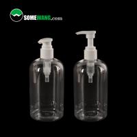 China 100ml / 200ml / 500ml Shampoo Shower PET Plastic Bottle With Pump Sprayer Cosmetic Packaging for sale
