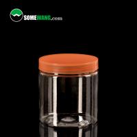 China 250ml Smooth Surface Plastic Clear Jars Cosmetic Food Grade Plastic Jars for sale
