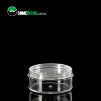 China 24g Clear Empty Loose Powder Container Round Makeup Reusable Plastic Jar Travel Size for sale