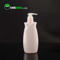 China Pink Flower PET Plastic Empty Shampoo Bottle 130ml 230ml 300ml for sale