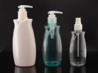 China Pink Flower PET Plastic Empty Shampoo Bottle 130ml 230ml 300ml for sale
