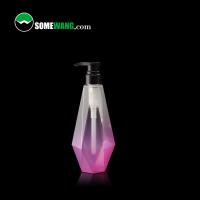 China 300ml / 500ml / 750ml Custom PETG Rhombic Cylinder Bottle Sets For Shampoo for sale