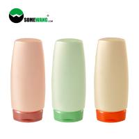 China Shampoo Use PE Plastic Bottle 200ml Customized Flat Squeeze Bottle With Flip Top Lid for sale