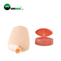 China Shampoo Use PE Plastic Bottle 200ml Customized Flat Squeeze Bottle With Flip Top Lid for sale