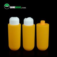China Customized Color HDPE Flat Shoulder Round Bottom Bottle Cosmetic 300ml 400ml Lotion Packaging for sale