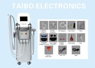 China Salon IPL Laser Hair Removal Machine / Elight IPL RF ND Yag Laser Tattoo Removal for sale