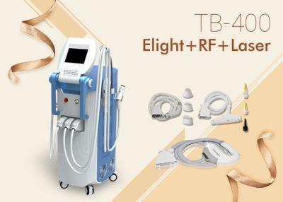 China Professional E-light IPL RF ND Yag Laser Tattoo Removal Device , 4 in 1 Facial Machine for sale