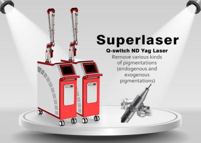 China 1064 nm / 532nm Q Switch Nd Yag Laser Pigment Tattoo Removal Machine For Salon for sale