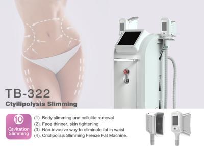 China Vertical 1800W 4 Handles Body and Face Fat Freezing / Weight Loss Cryolipolysis Machine for sale