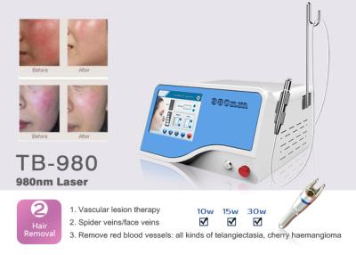 China 10W / 15W / 30W 980nm Diode Laser Vascular Vein Blood Vessel Removal Machine for Skin Clinic for sale