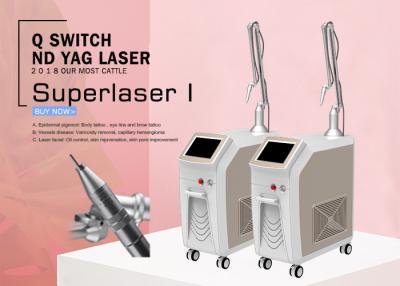 China 1064 nm / 532nm Q Switched Nd Yag Laser Tattoo Removal Equipment 1000VA for sale