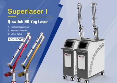 China Water Cooling Q Switch Nd Yag Laser / Permanent Laser Tattoo Removal Equipment for sale