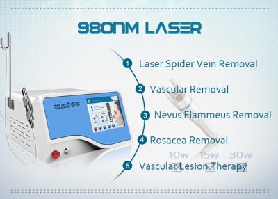 China Vascular Removal 980 nm Diode Laser Machine With 8.4 Inch Color Touch Screen for sale