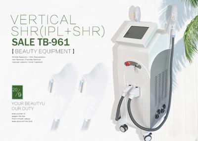 China Beauty Salon IPL SHR Hair Removal Machine 7 Filters Two Handles for Acne Clearance for sale