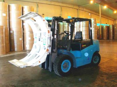 China Forklift Rotating Paper Roll Clamp 750mm Pad Size 1300kg Capacity for B2B Industrial Use for sale