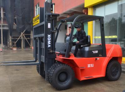 China XGMA 7 Ton Diesel Forklift 6m Mast EuroIII Engine 7000kg Capacity for sale