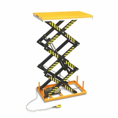 China 1.5 Ton Electric Scissor Lift 1500kg Capacity Anti Slip Steel Platform Safety Interlock for sale