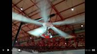 China 380V 220V Industrial Warehouse Ceiling Fan 7300mm 56rpm Long Life 15 Years for sale