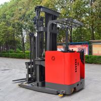 China 1.5 Ton 3 Way Electric Pallet Stacker 48V Locked Rear Axle Narrow Aisle for sale