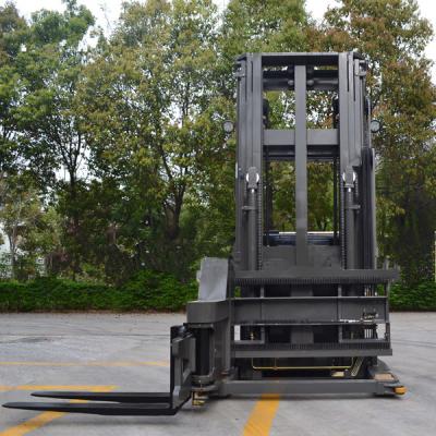 China 1.5 Ton 3 Way Electric Pallet Stacker 48V Locked Rear Axle Narrow Aisle for sale