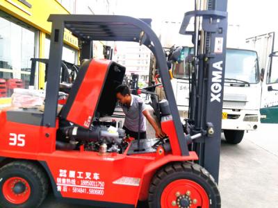 China XGMA CPCD35 3.5 Ton Diesel Forklift Truck 3000mm Lifting Mast 2 Stage for sale