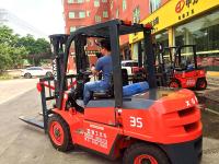 China XGMA 3.5 Ton Diesel Forklift 3m Lifting Height 2 Stage Mast AC Motor for sale