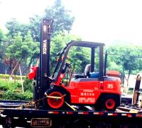 China Diesel Forklift Truck 5 Ton Triplex Full Free Mast 5m Side Shift Container for sale