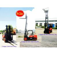 China Diesel Forklift Truck 5 Ton Triplex Full Free Mast 5m Side Shift Container for sale